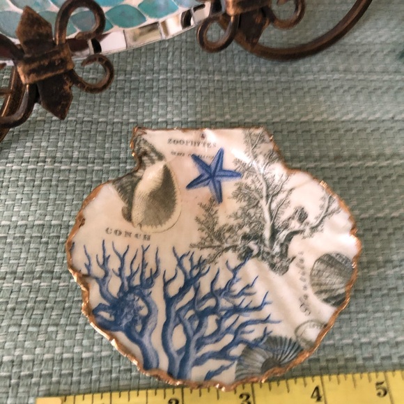 Other | Large Hand Painted Flat Clam Shell | Poshmark